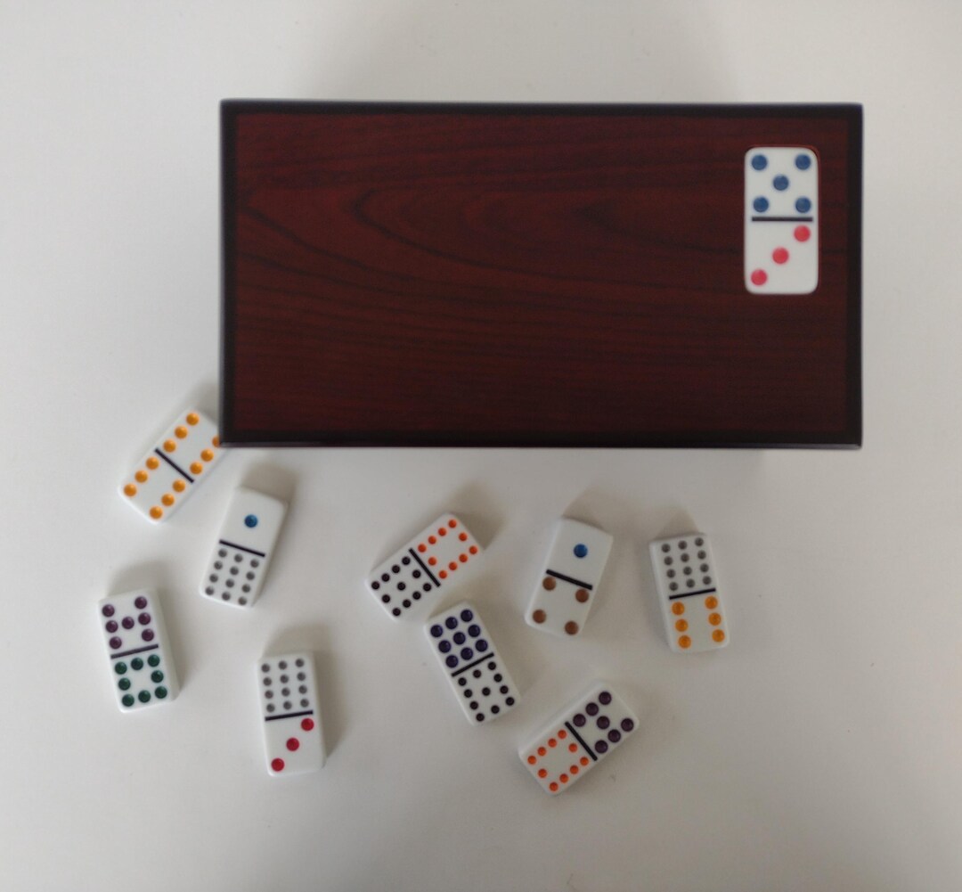 Dominoes Double 12 - 91 Piece Tile Set! With Instructions & Lovely Wood ...