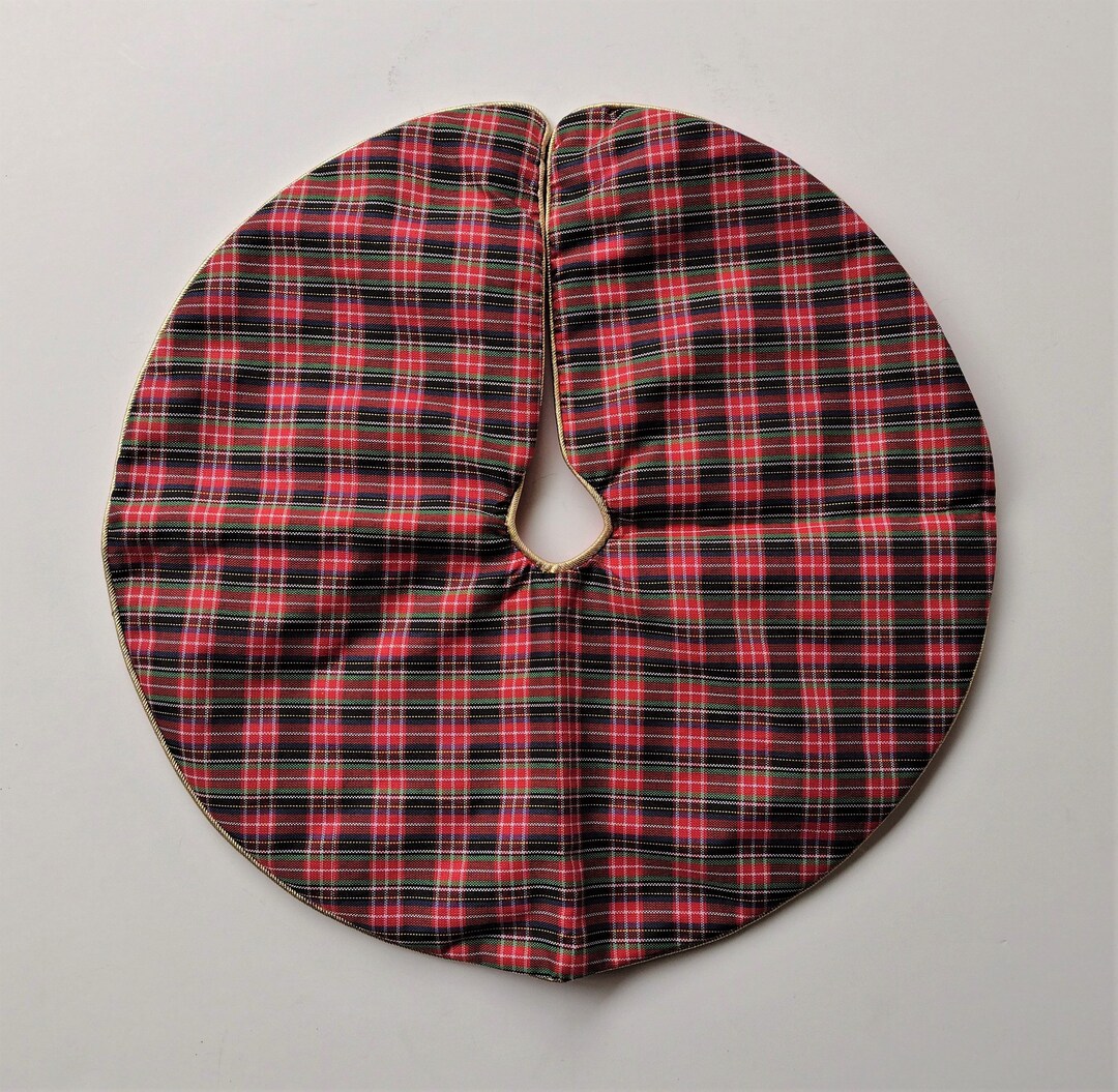 Hallmark Miniature Plaid Christmas Tree Skirt Vintage 1994 - Etsy