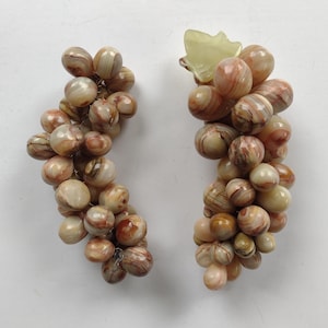 Lovely Banded Onyx Stone Grape Clusters - Light Green Ivory Brown Coral ...