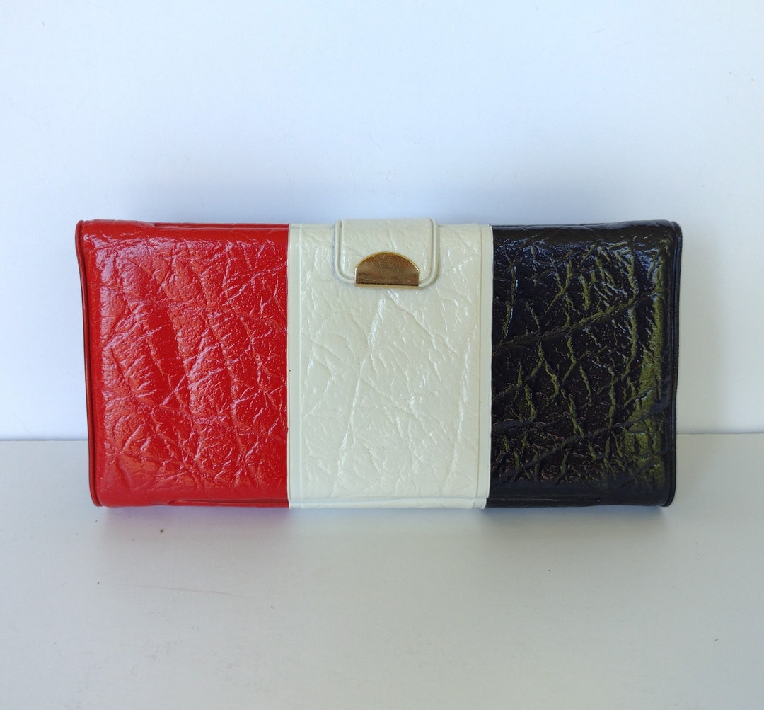 Vtg 60's Red White and Blue Vinyl Wallet - Never Used - Etsy