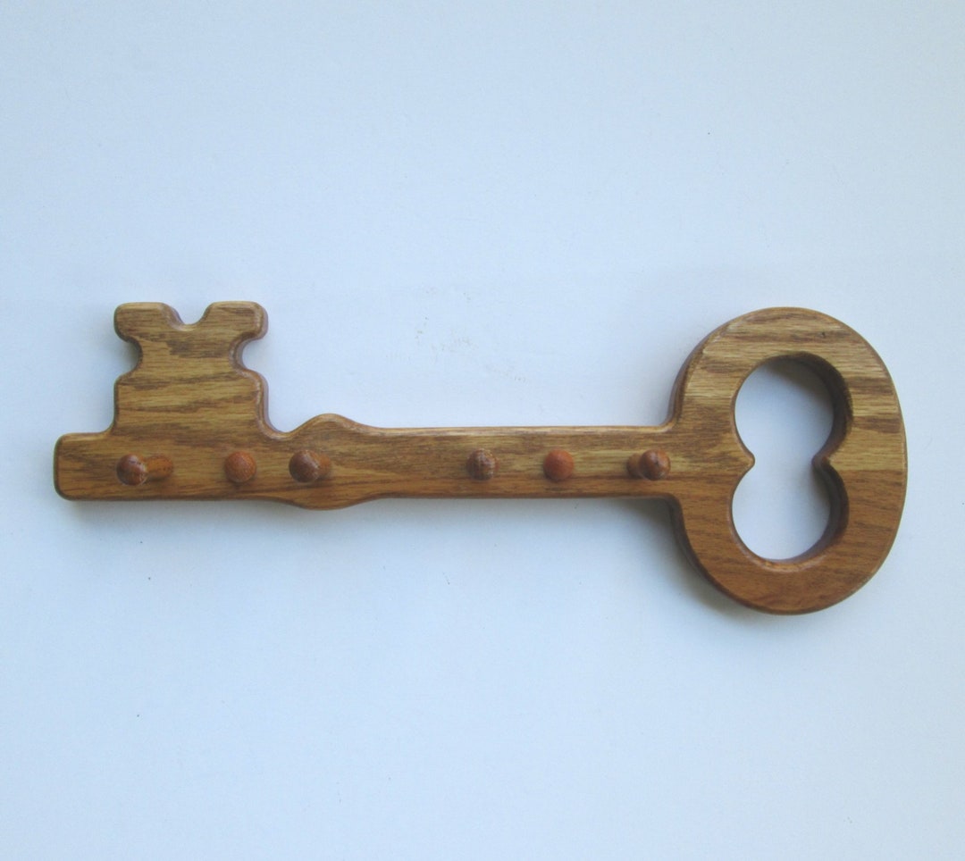 Wood Wall Key Peg Rack - Etsy