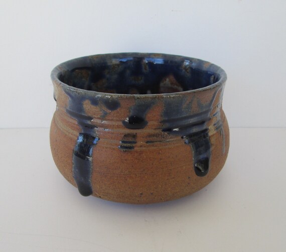 Earthy Drip Glaze Stoneware Pottery Pot - Etsy