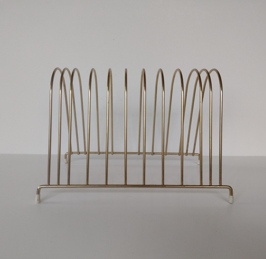 Metal File Letter Bill Record Rack Holder Gold Finish - Etsy