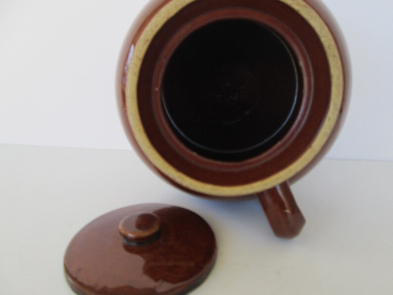 Brown & Tan 2 Qt. Bean Pot - Ransbottom USA With Crown Mark - Etsy