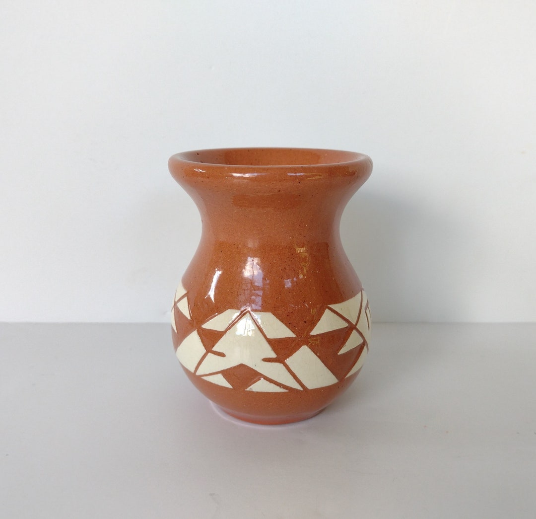Small Native American Red Clay Pottery Vase Signed Swift - Etsy
