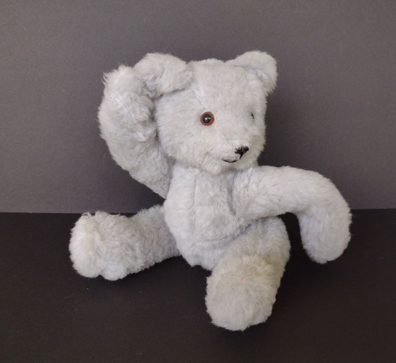 Adorable Jointed Gray Teddy Bear - Plush Stuffed Animal - Etsy