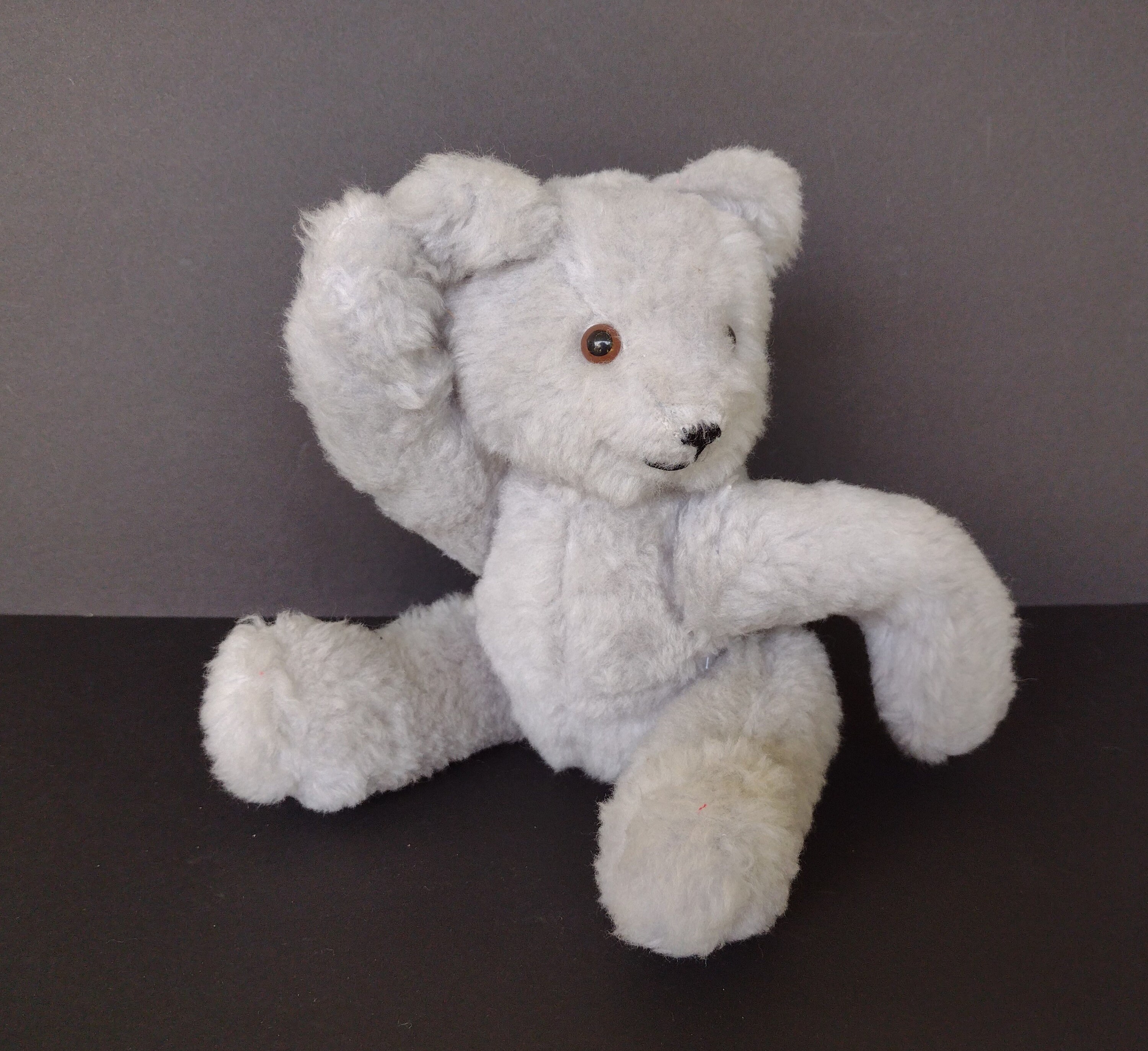 Adorable Jointed Gray Teddy Bear - Plush Stuffed Animal - Etsy