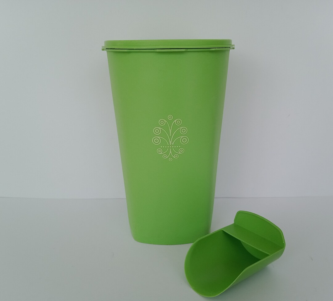 Tall Green Tupperware Canister Container With Scoop - Etsy