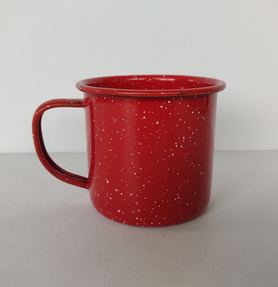 Red Speckled Enamel Mug Home & Living Kitchen & Dining etna.com.pe
