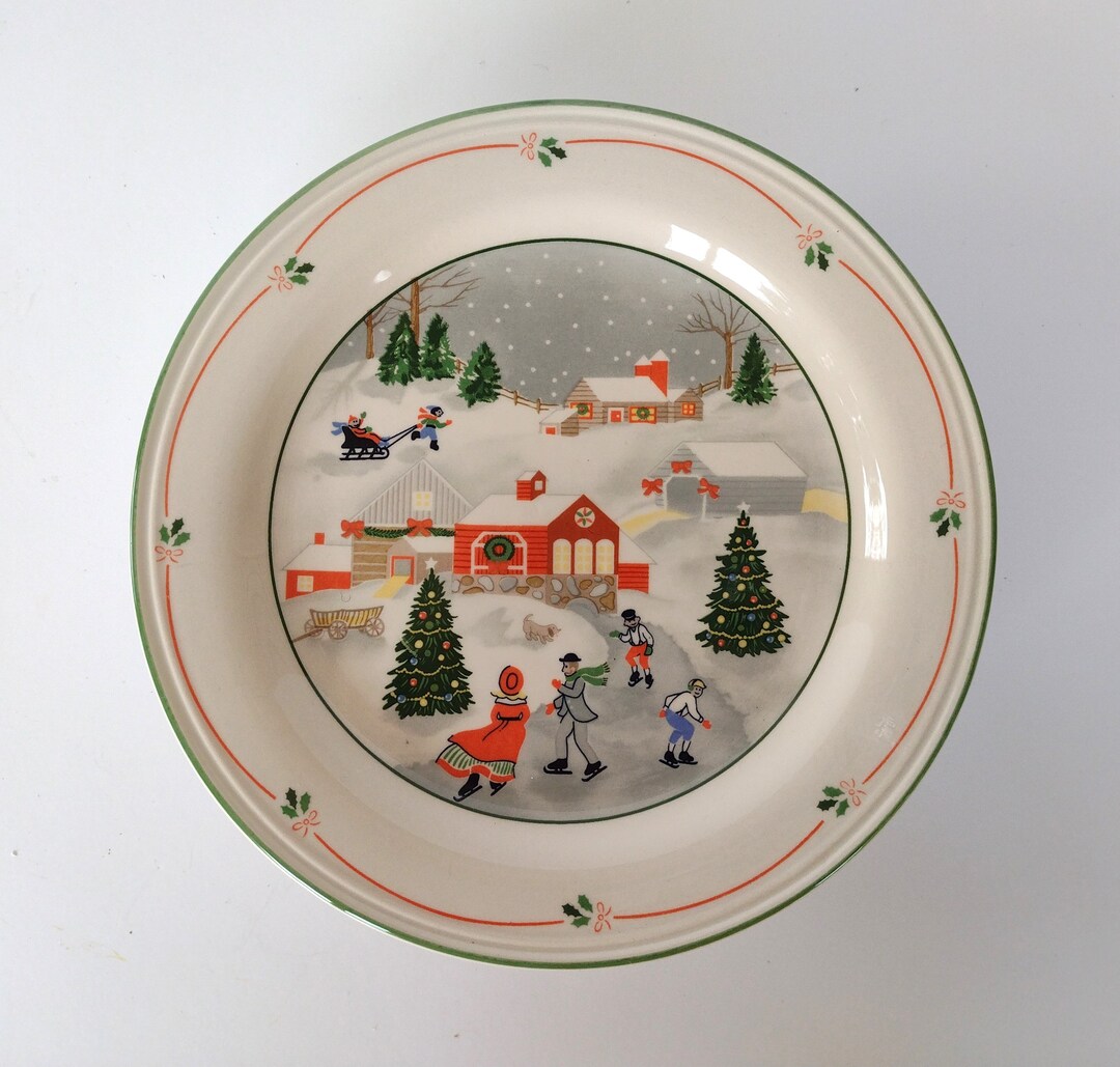 Sango Silent Night Compote Pedestal Plate - Christmas Treat or ...