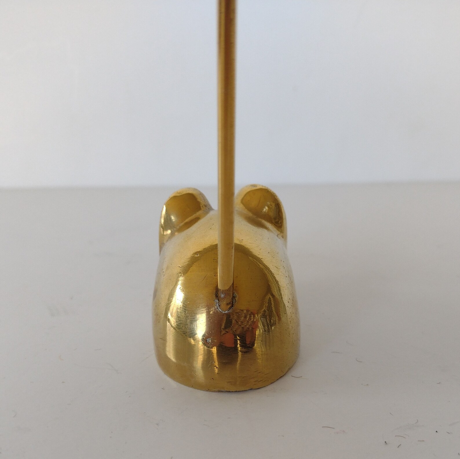 Cute Solid Brass Mouse Note Receipt Holder - Etsy