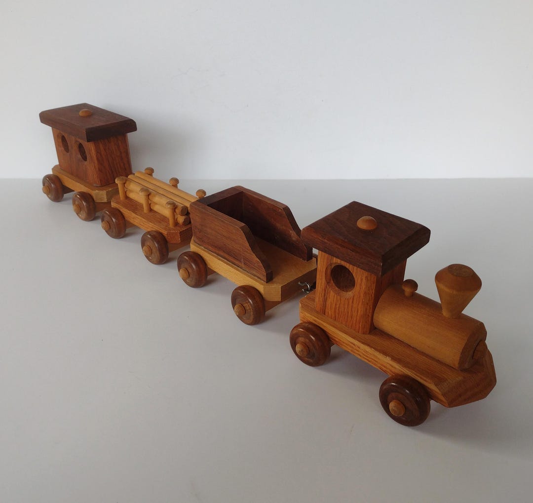 Wonderful Solid Wood Train Set - Handcrafted - Etsy