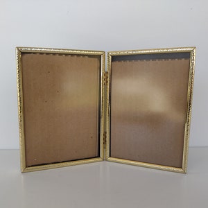 Brass Finish Double 5" X 7" Hinged Picture Frame Set - Etsy