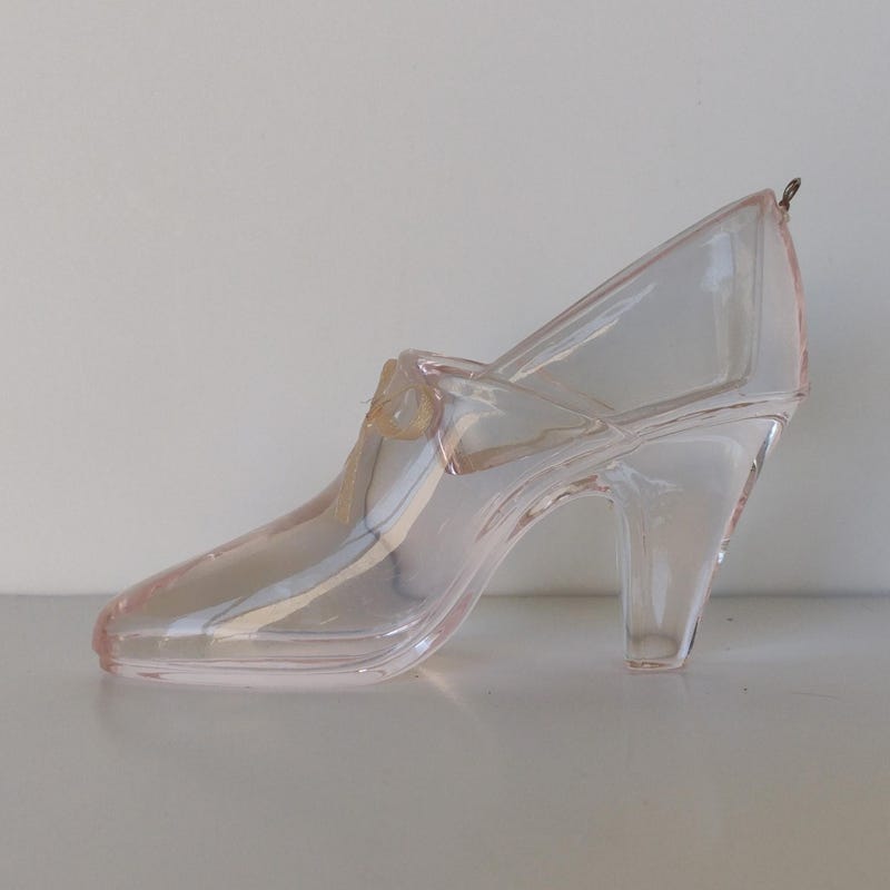 Vintage Glass Shoe - Etsy