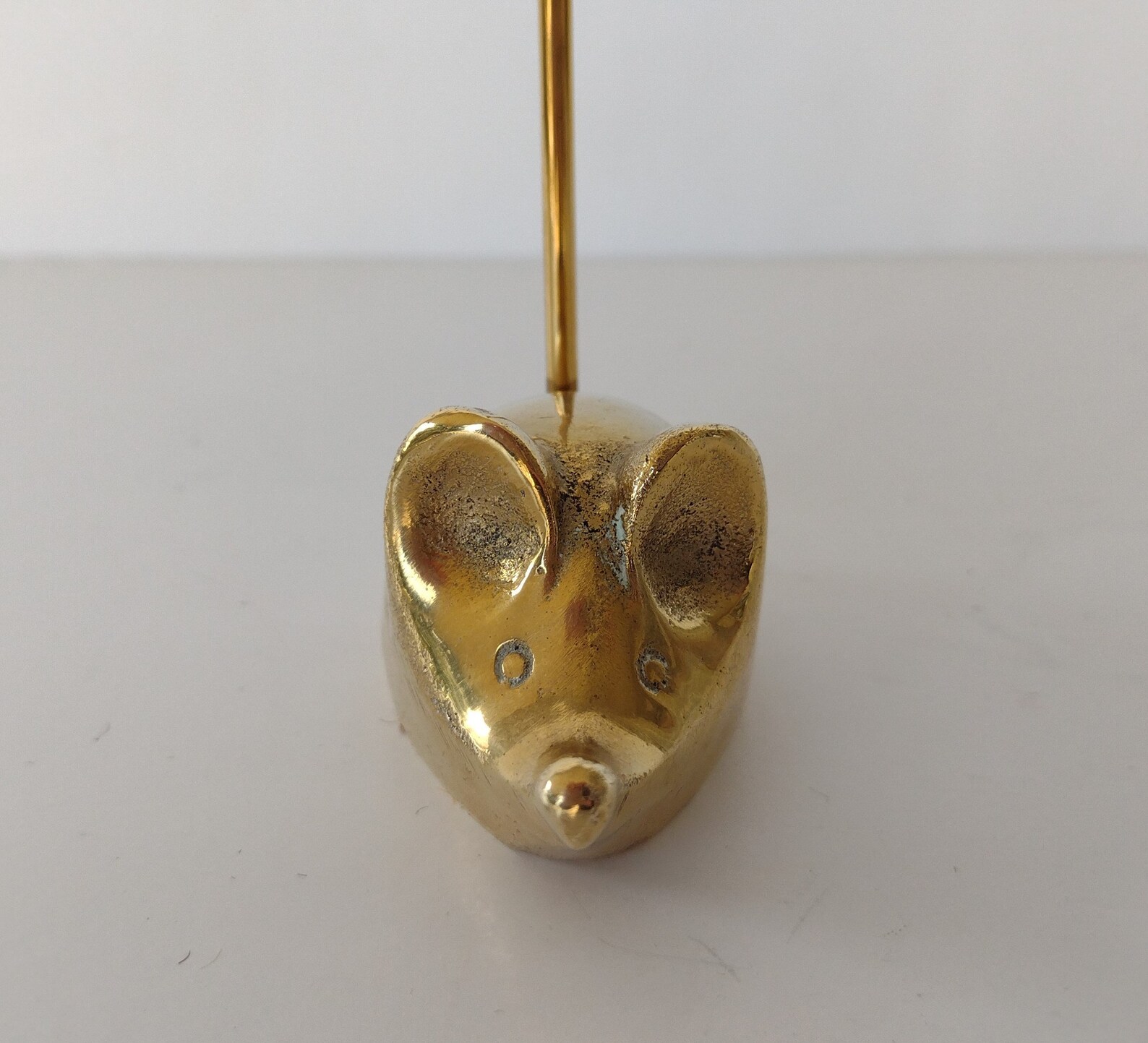Cute Solid Brass Mouse Note Receipt Holder - Etsy
