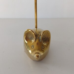 Cute Solid Brass Mouse Note Receipt Holder - Etsy