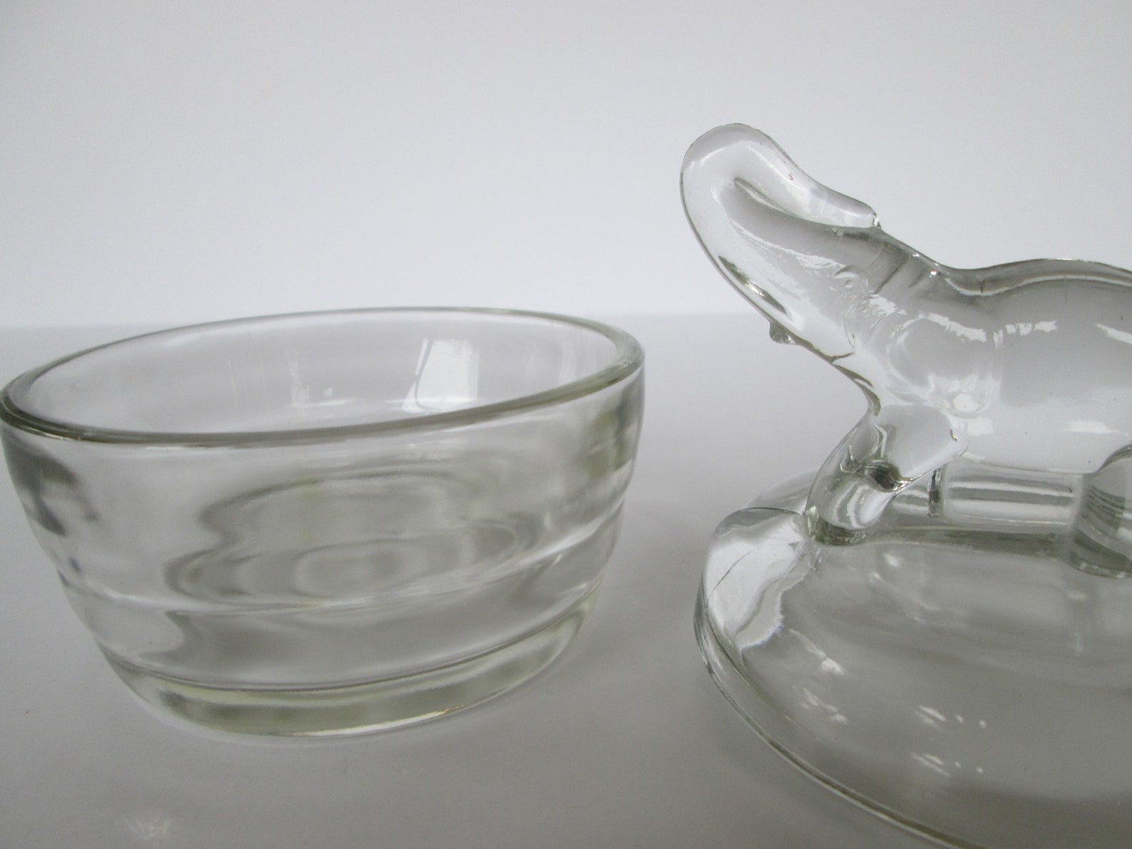 Clear Glass Elephant Dish From Jeanette Glass Co. - Etsy