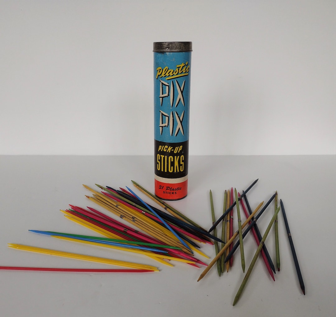 Pix Pix Pick up Sticks Game - Mixed Lot of Plastic & Wood 50 Pcs. - Etsy