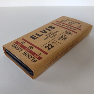 Elvis FOSSIL Limited Edition Watch & Guitar Lapel Pin With Collectible ...