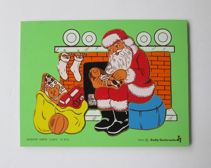Judy Instructo Children's Jigsaw Puzzle - Santa Claus 1983 - Etsy