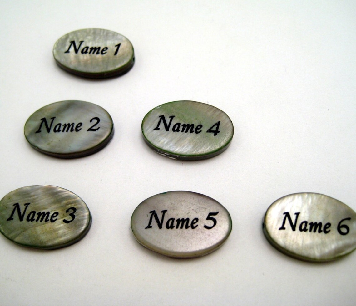 Personalized Olive Green Oval Mother of Pearl Shell Beads 17 | Etsy