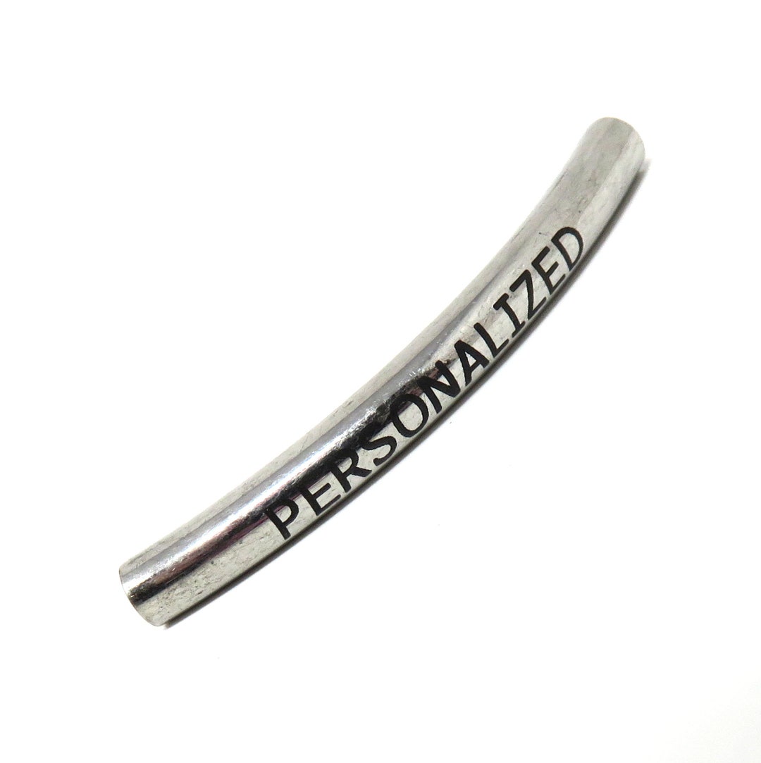 THIN Curved Stainless Steel Tube Bracelet Centerpiece Bar - 40mm X 4mm ...