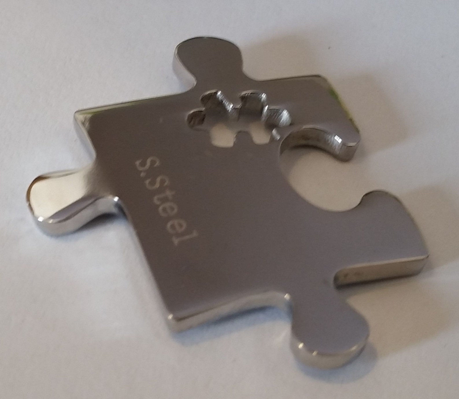 Puzzle Piece Stainless Steel Pendant 26 X 31 Mm or 1 X 1 1/4 - Etsy