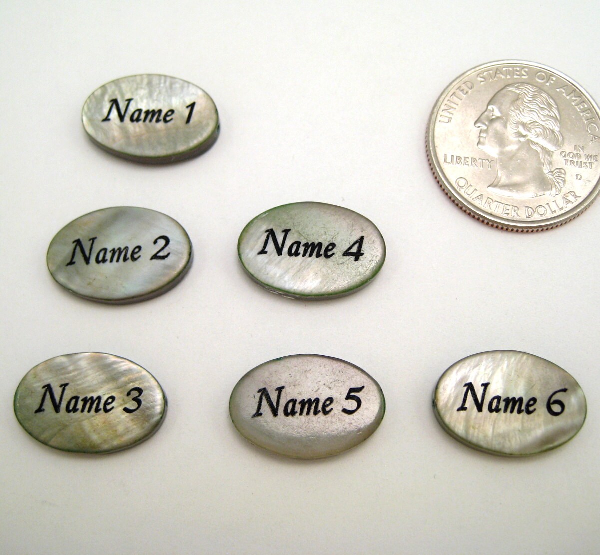 Personalized Olive Green Oval Mother of Pearl Shell Beads 17 | Etsy