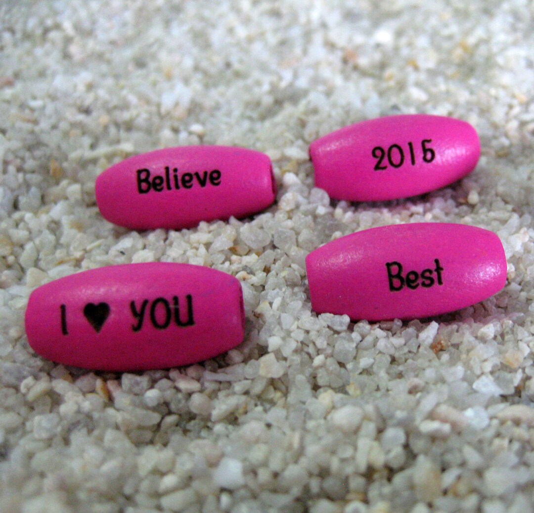 16 X 8 Mm - Bright Pink or Fuschia - Wood Melon Shaped Beads - Custom ...