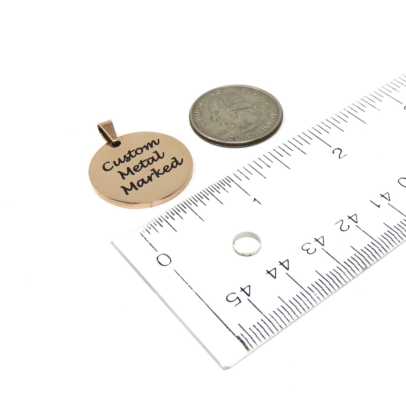 Circle Pendant Necklace - PERSONALIZED Custom Laser Marked Engraved ...