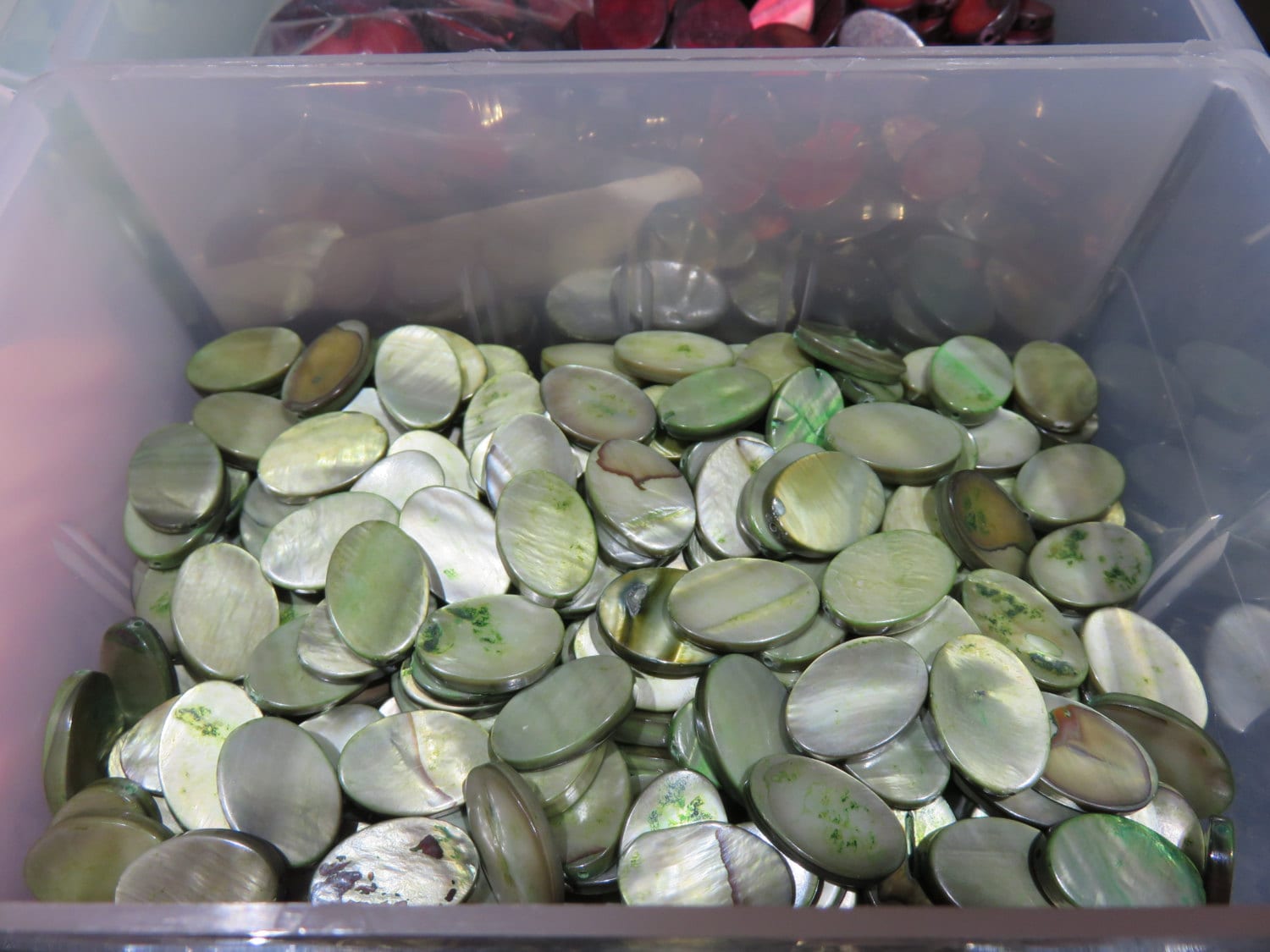 Personalized Olive Green Oval Mother of Pearl Shell Beads 17 | Etsy