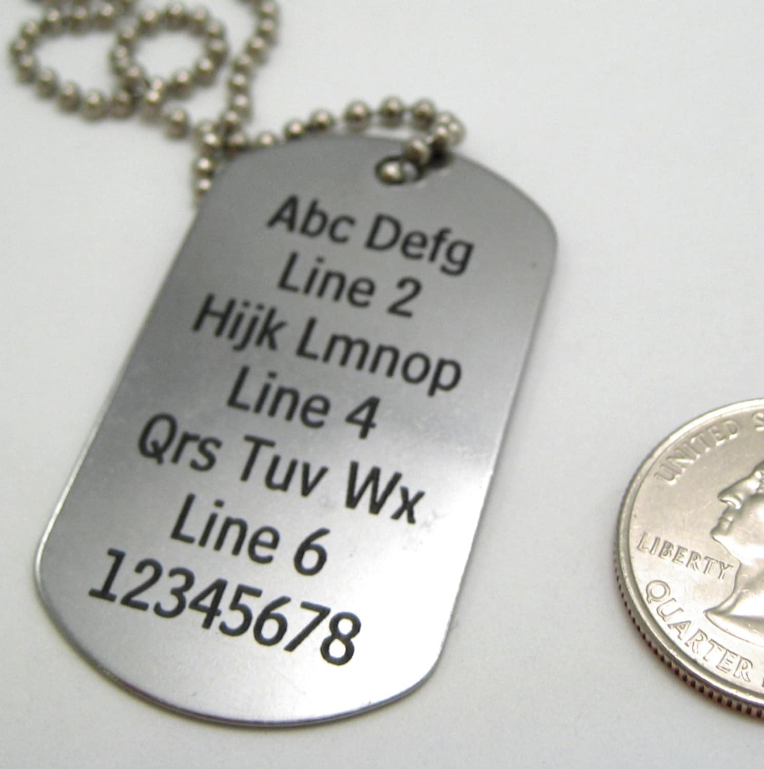 Stainless Steel Dog Tag Necklace - PERSONALIZED Custom Stainless Steel ...