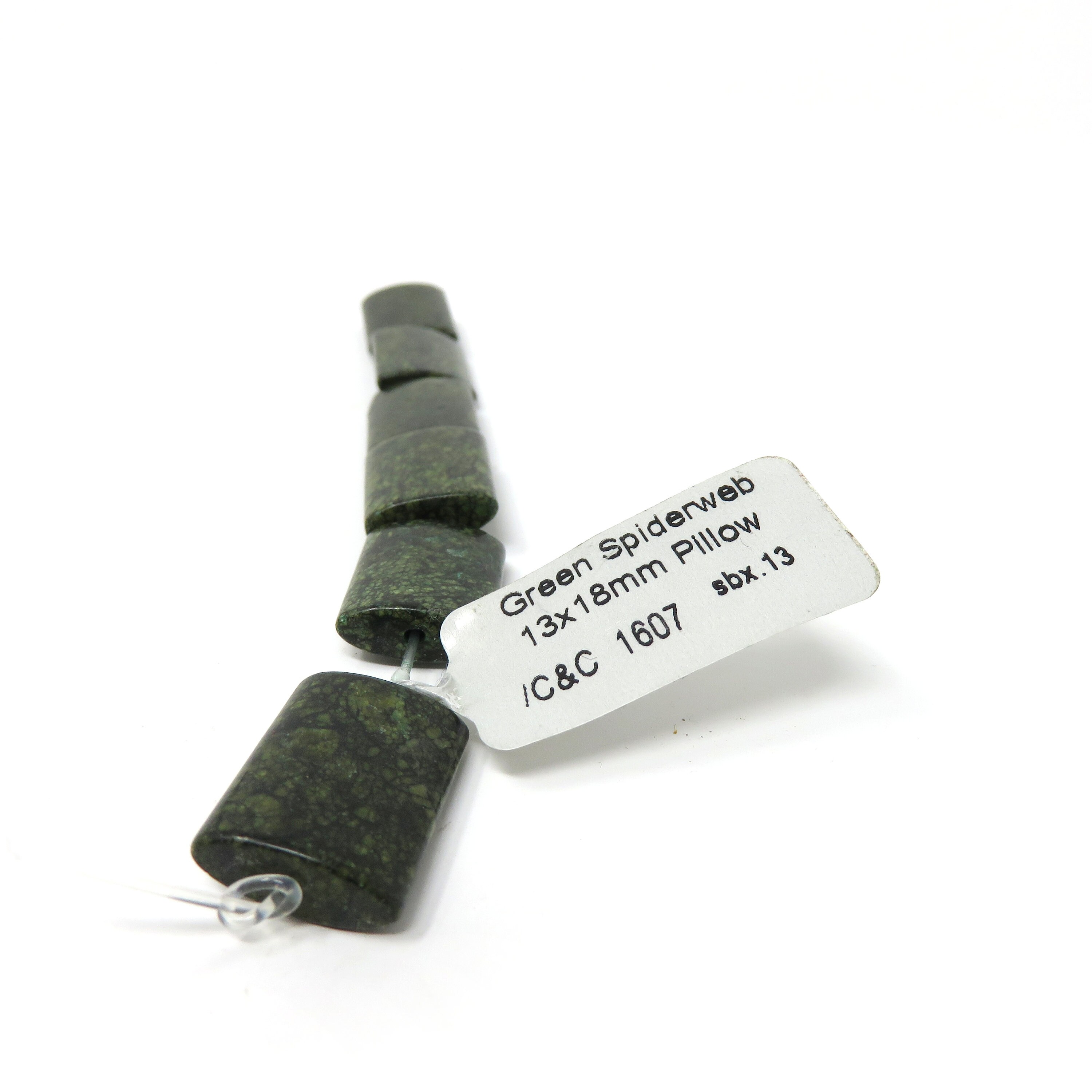 Dark Green Spider Web Stone Rectangle Beads 18mm X 13mm 6 - Etsy