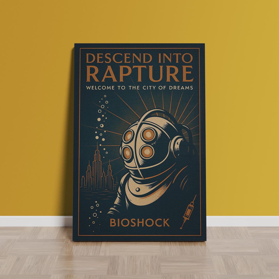 Bioshock Rapture Poster | Rolled Canvas Print | Game Print - Etsy