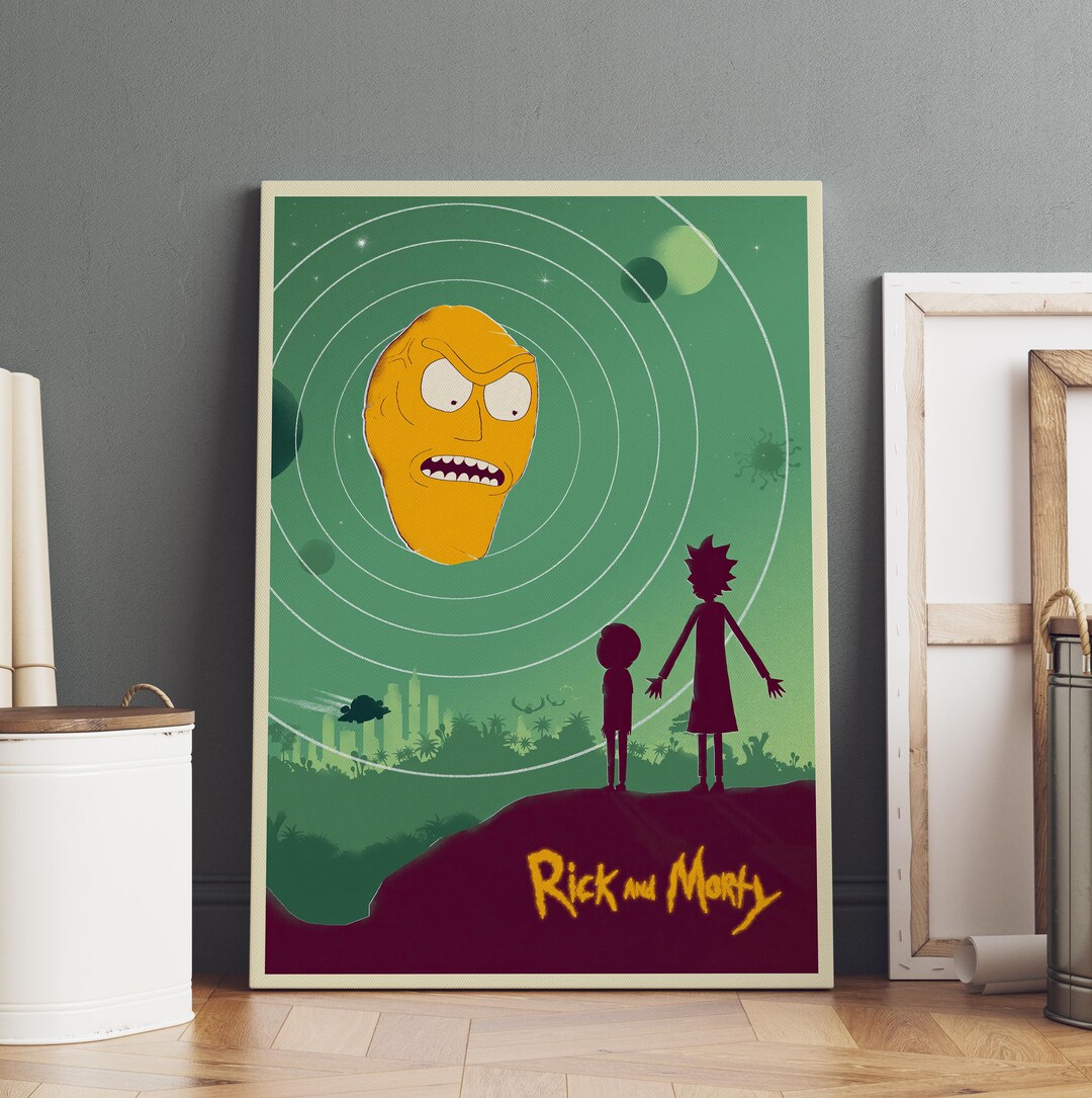 Rick and Morty Poster Rick and Morty Canvas Print - Etsy