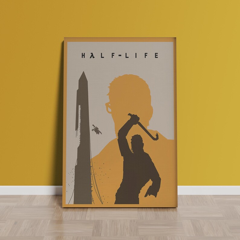 Half-life Poster | Rolled Canvas Print | Game Print - Etsy