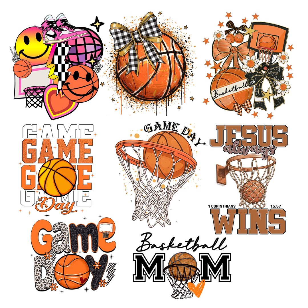 Basketball PNG Bundle, Game Day PNG, Basketball Mom Clipart, Retro ...