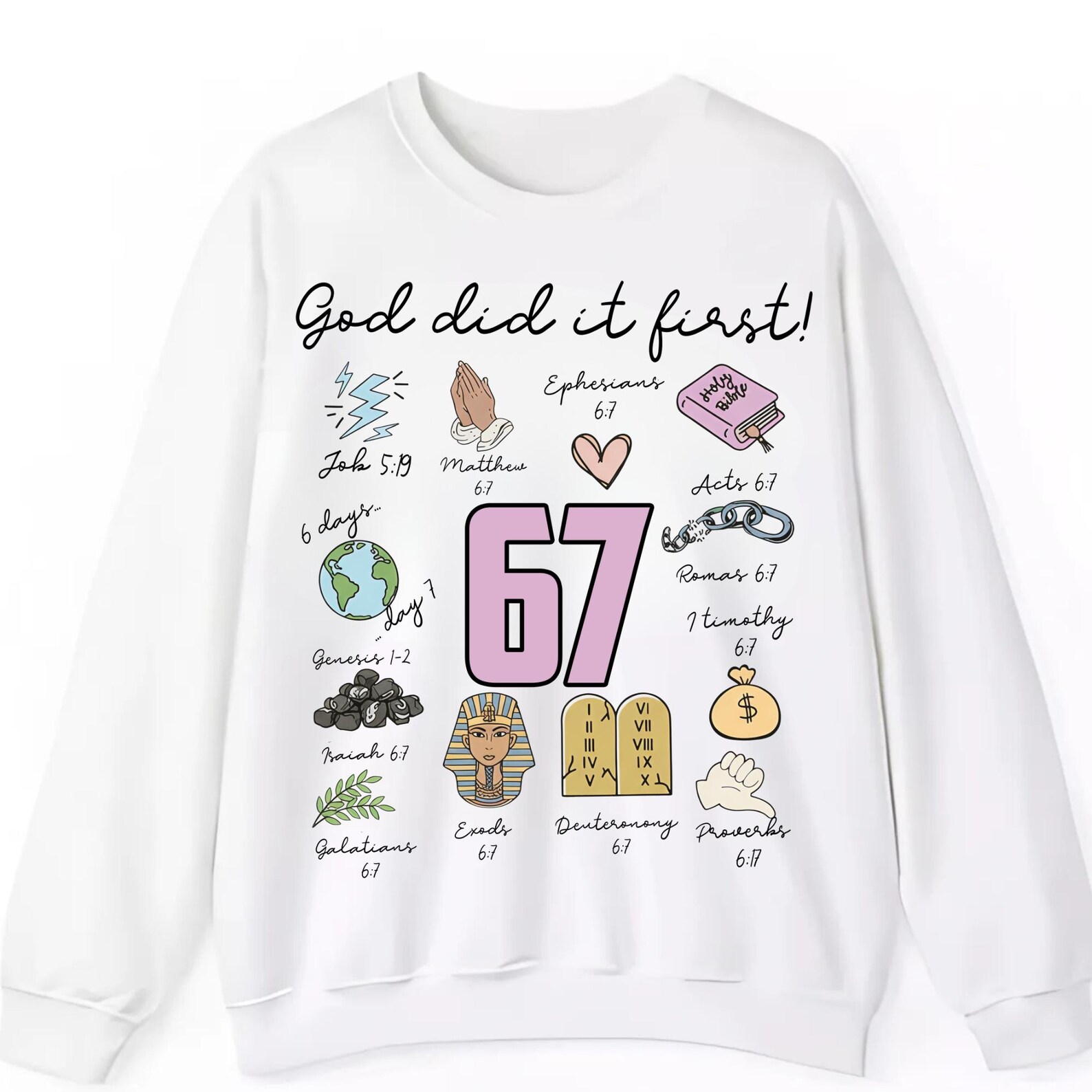 God Did It First 67 PNG, Bible Verse Icons Christian Design, Scripture ...
