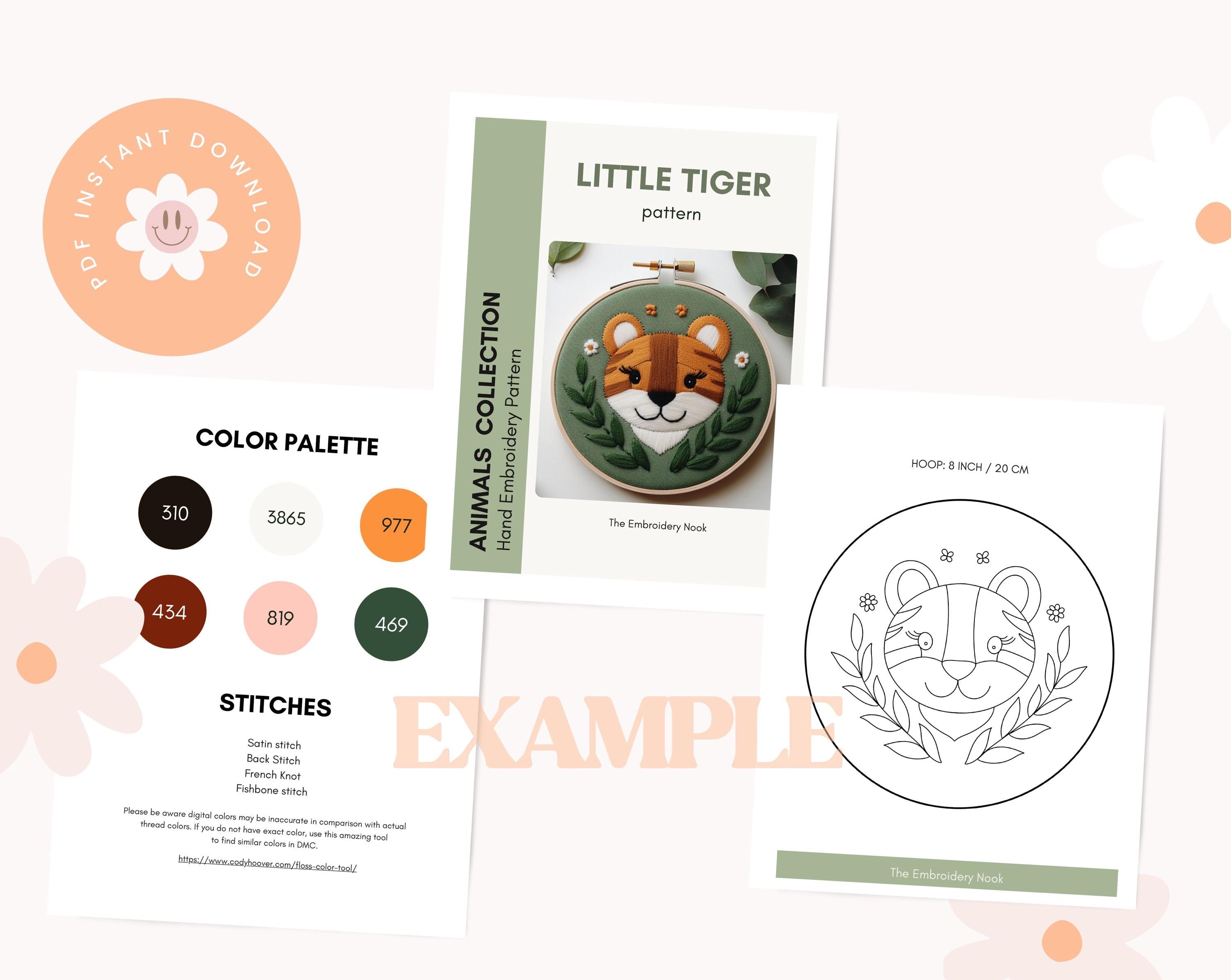 Floral Turtle Embroidery Pattern Download, Floral Turtle Needlepoint ...