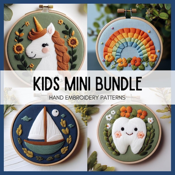 Hand Embroidery Patterns Children - Etsy