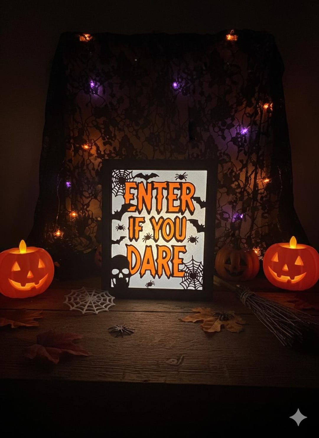 Personalized Halloween LED Light Box: Spooky Haunted House Decor - Etsy