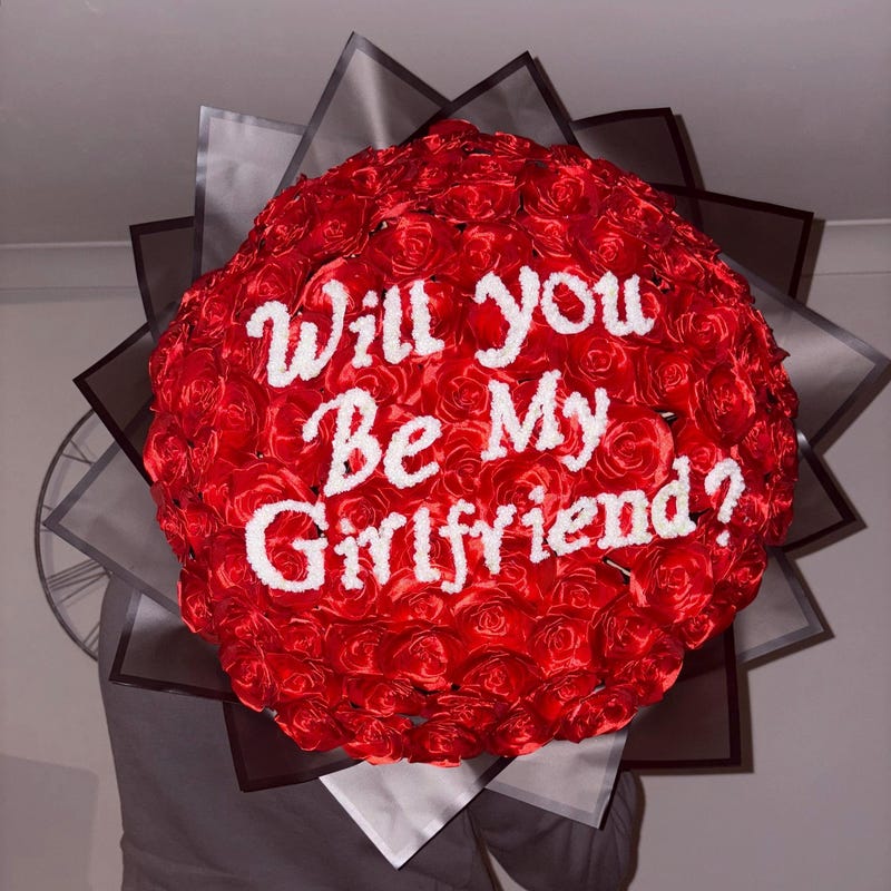 Fake Roses With Letter - Etsy UK