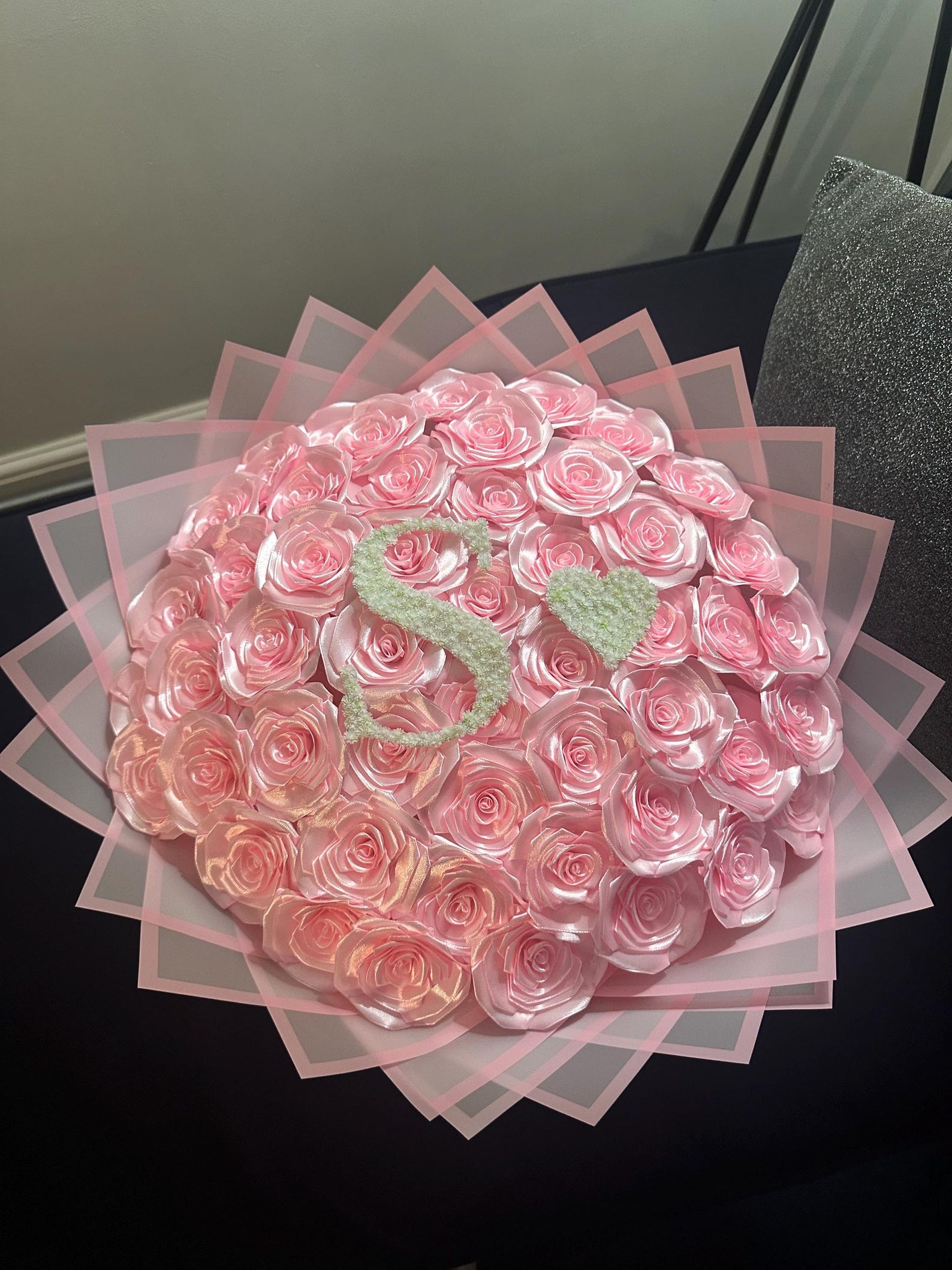 Personalised Ribbon Rose Bouquet,handcrafted Ribbon Rose Bouquet ...