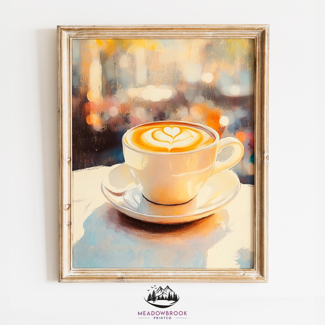 Cottagecore Coffee Painting - Pastel Latte Art With Rustic Café Vibes ...