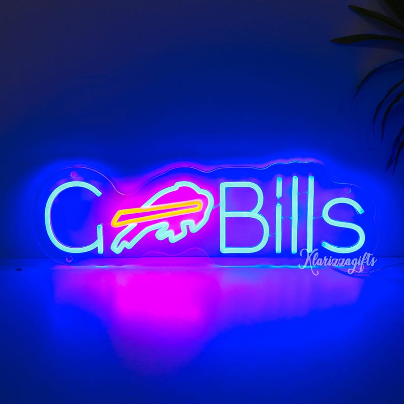 Buffalo Bills Football Neon Sign, Man Cave Decor, Bedroom Wall Art - Etsy
