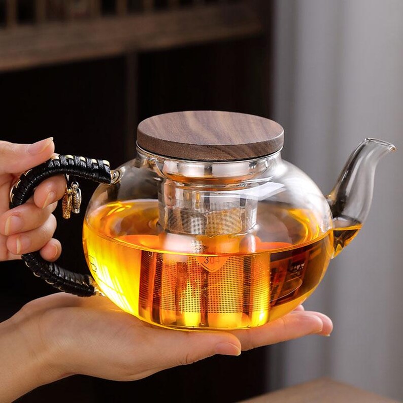 Glass Teapot Tea and Water Separation Teapot Teapot High Temperature ...