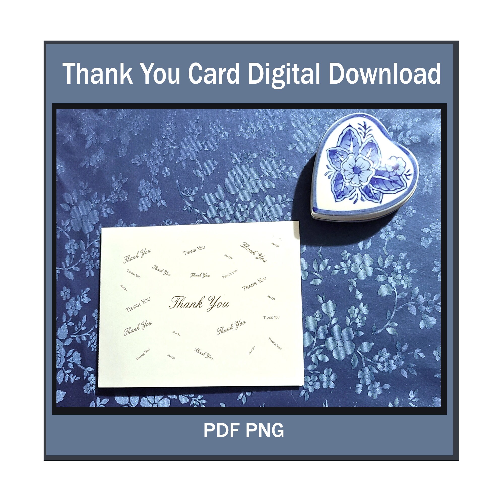 Thank You Card Many Thanks Design Minimalist Card PDF and PNG Digital ...