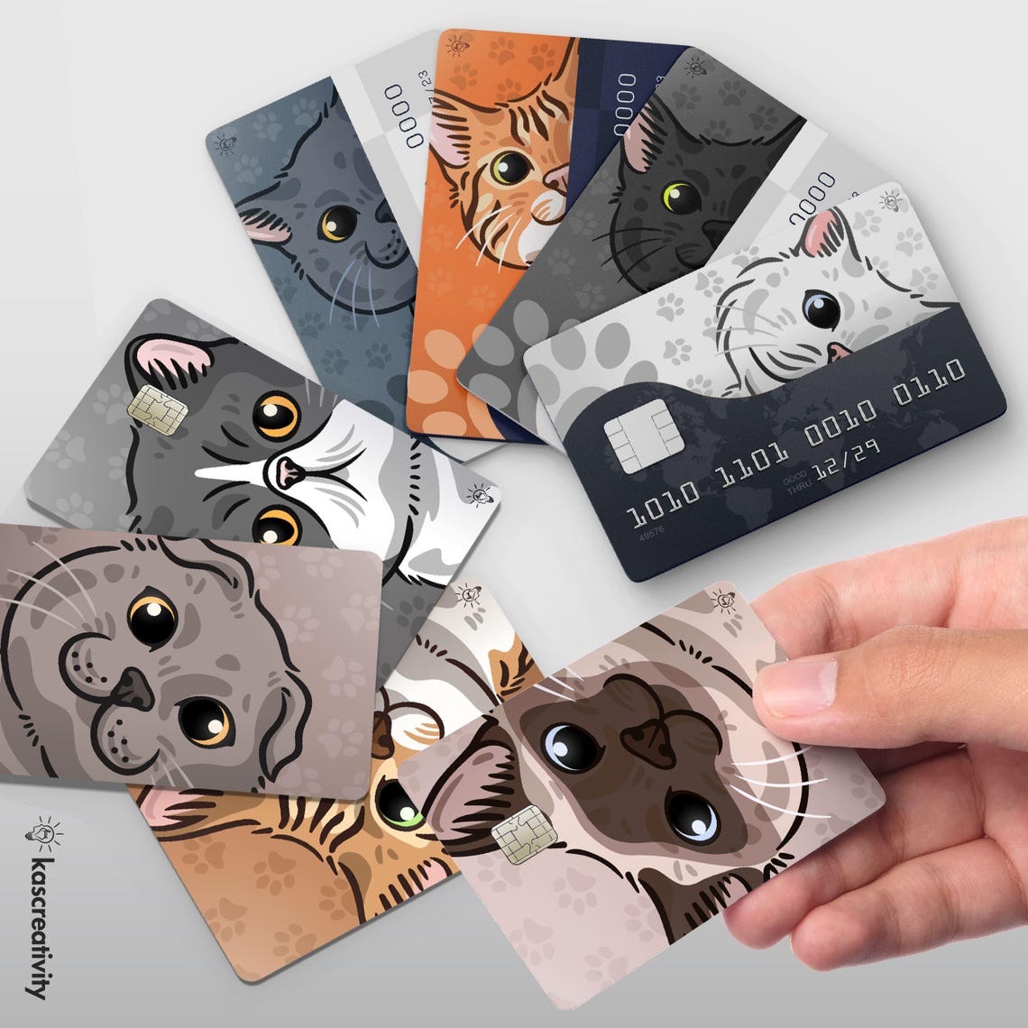CATS Card Skin Stickers by Kascreativity - Etsy