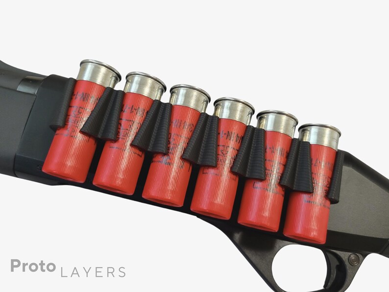 12 Gauge 6 Shell Universal Tactical Side Shell Holder for Benelli, Remington, Mossberg, and More ...