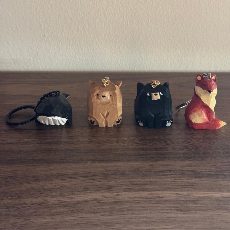 Wooden Painted Keychains - Etsy